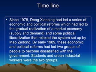 1989 Chinese Protest In Tiananmen Square | PPT