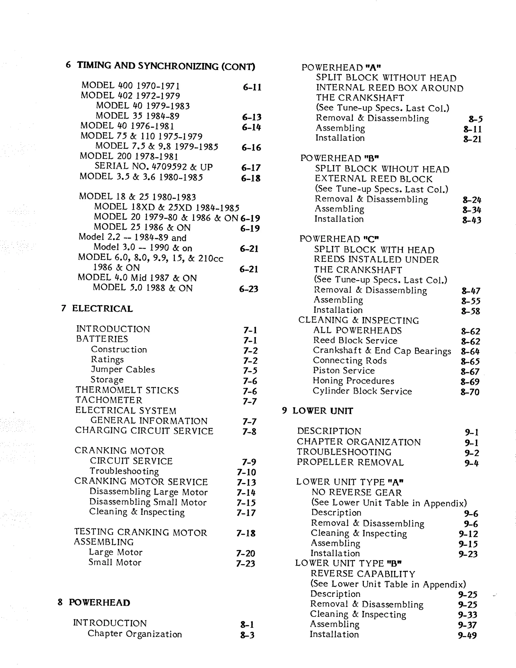 1989 mercury outboard engine 2 hp 40hp service repair manual | PDF