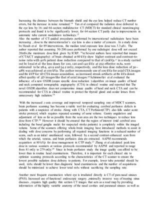 Radiation dose to lens in CT | DOCX