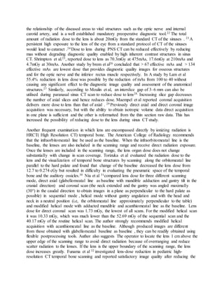 Radiation dose to lens in CT | DOCX