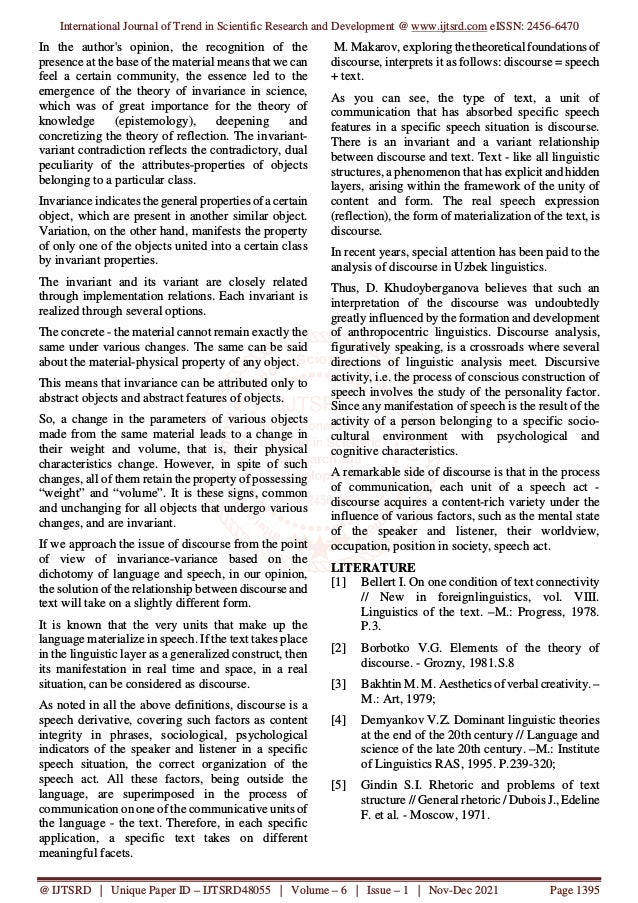 Relationship of Discourse and Text | PDF