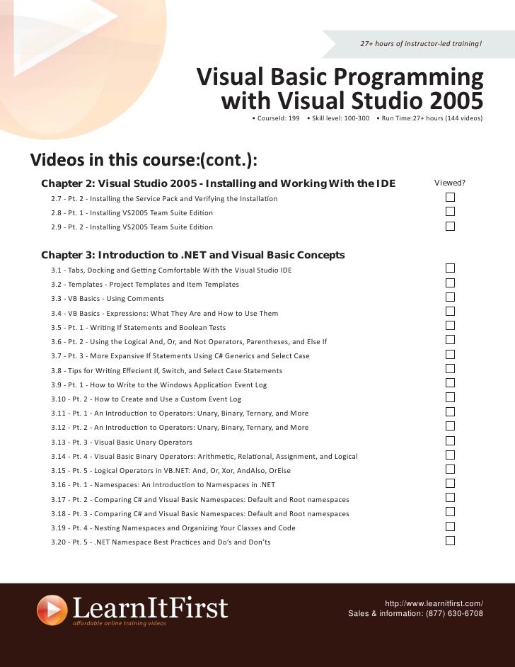 Visual Basic Programming with Visual Studio 2005