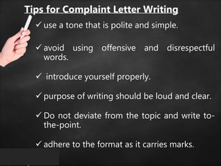 writing complaint letter | PPTX
