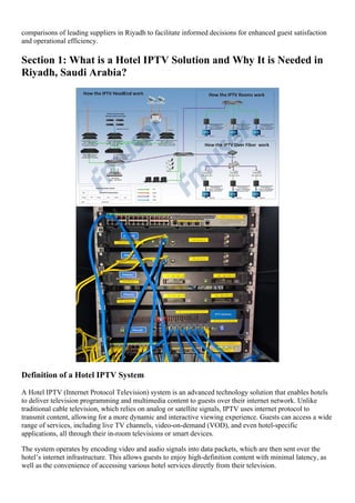 6 Best Hotel IPTV Solution Suppliers in Riyadh, SAUDI ARABIA | PDF