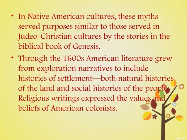 American Literature: Prose BEGINNINGS: THE 1500S AND 1600S | PPT