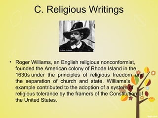 American Literature: Prose BEGINNINGS: THE 1500S AND 1600S | PPT