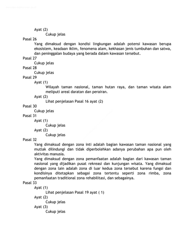 UU No. 5/1990 KONSERVASI SUMBER DAYA ALAM HAYATI DAN EKOSISTEM | PDF