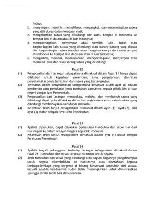 UU No. 5/1990 KONSERVASI SUMBER DAYA ALAM HAYATI DAN EKOSISTEM | PDF