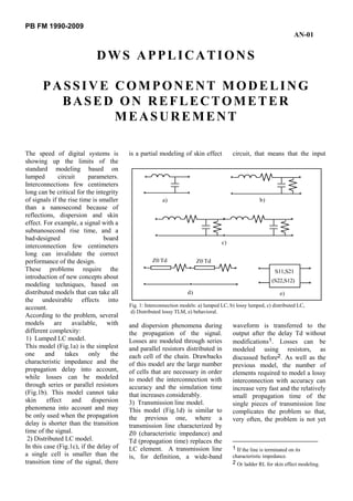 TDR-BASED DWS MODELING OF PASSIVE COMPONENTS | PDF