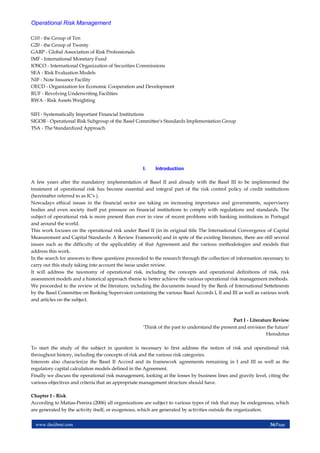 Operational Risk Management | PDF