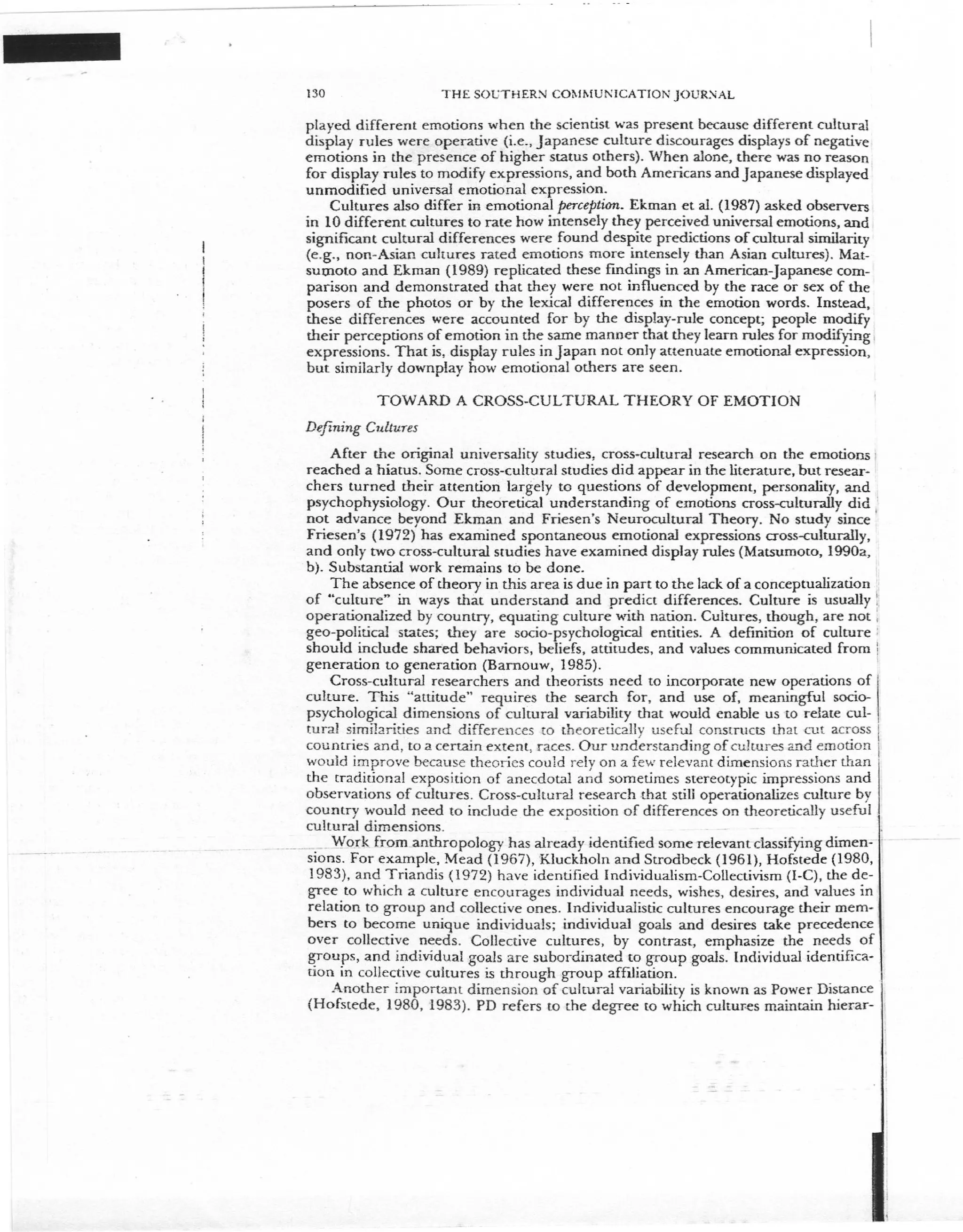 1991 cultural influences on facial expressions of emotions | PDF