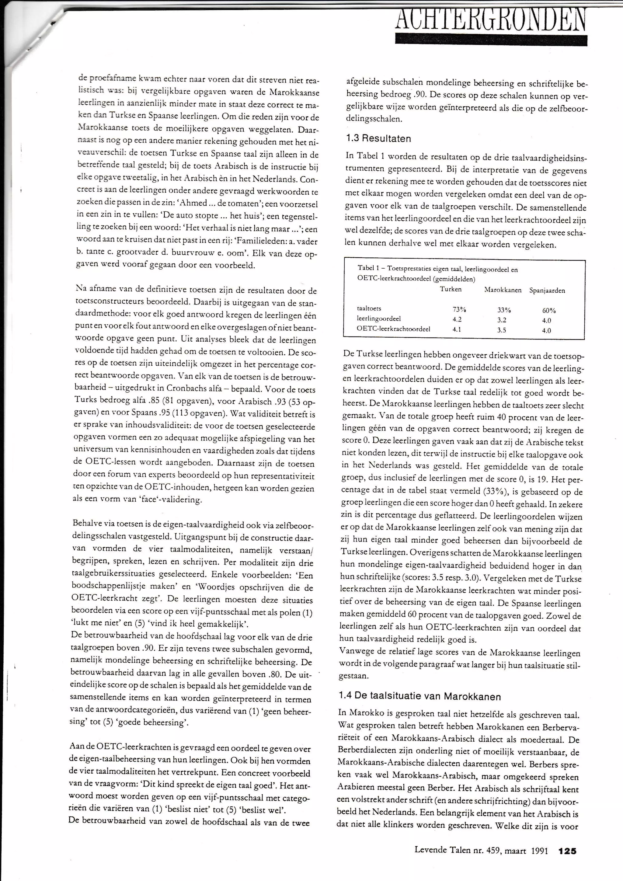 Geert Driessen & Kees de Bot (1991) LT De eigen-taalvaardigheid van ...