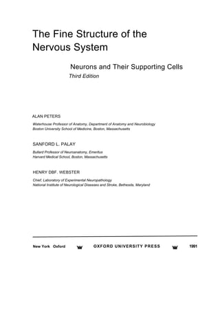 1991 peters, palay, webster. the fine structure of the nervous system | PDF