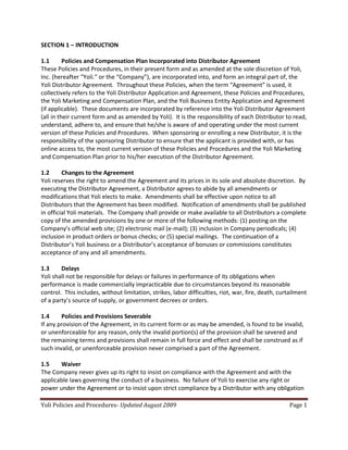 Yoli Distributor Policies - A Must Read! | PDF | Email | Internet