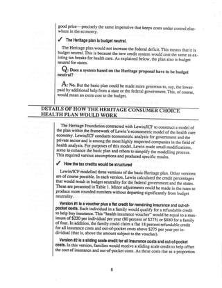 1992 Heritage Consumer Choice Health Plan | PDF