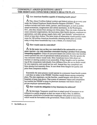 1992 Heritage Consumer Choice Health Plan | PDF
