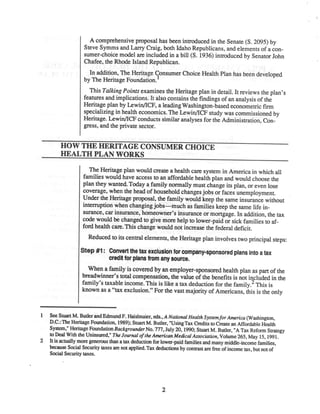 1992 Heritage Consumer Choice Health Plan | PDF | Health Insurance ...