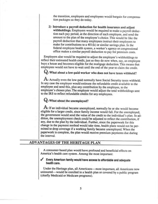 1992 Heritage Consumer Choice Health Plan | PDF