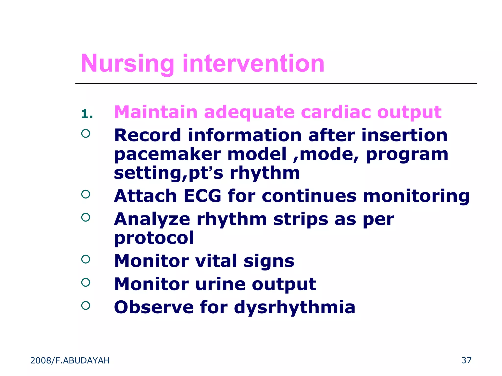 Pacemaker Operation | PPT