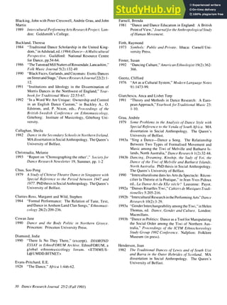 1993 John Blacking and the Development of Dance Anthropology in the ...