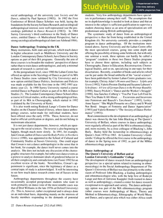 1993 John Blacking and the Development of Dance Anthropology in the ...