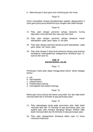 1993, km 60 tahun 1993 ttg marka jalan | PDF