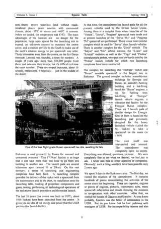 1994 spring baikonur michel berthus article space talk isu 4p top | PDF