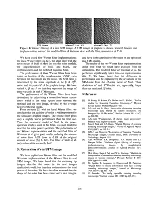 1994 restoration of noisy scanning tunneling microscope images | PDF