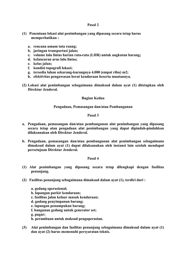 1995, km 5 tahun 1995 ttg penyelenggaraan penimbangan kendaraan bermotor di jalan | PDF