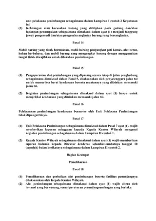1995, km 5 tahun 1995 ttg penyelenggaraan penimbangan kendaraan bermotor di jalan | PDF
