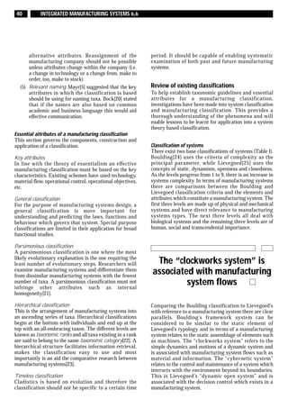 Manufacturing classification: lessons from organisational systematics ...