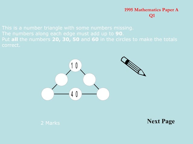 Interactive Voting - 1995 mathematics paper a | PPT