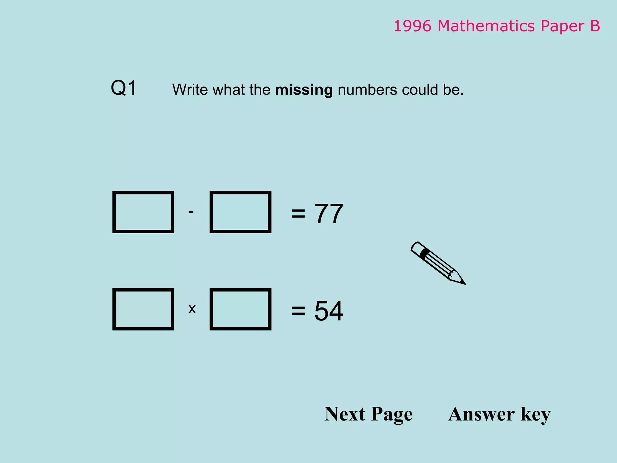 Interactive Voting - 1996 mathematics paper b | PPT