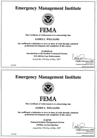 FEMA Certificate | PDF