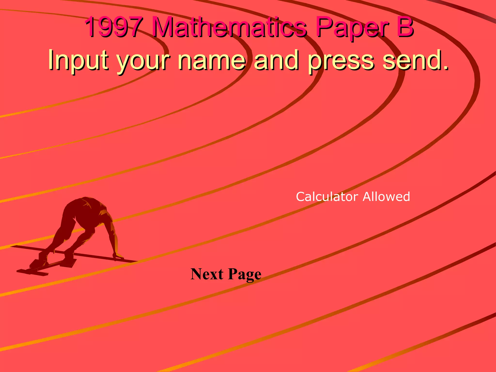 1997 mathematics paper b | PPT