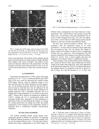 1997 room temperature growth of submonolayers of silicon on si(001 ...