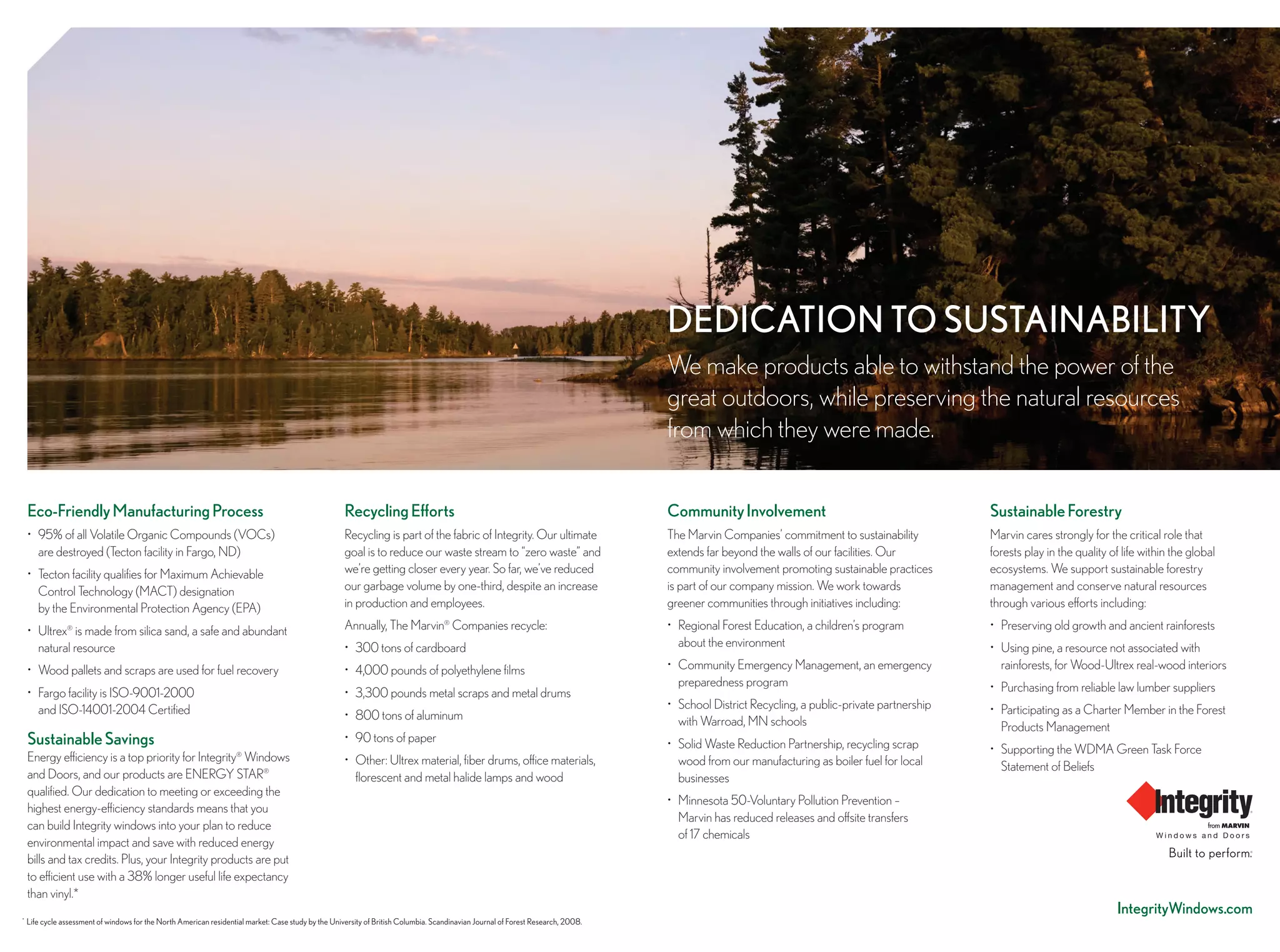 SUSTAINABILITY Brochure Marvin Integrity | PDF