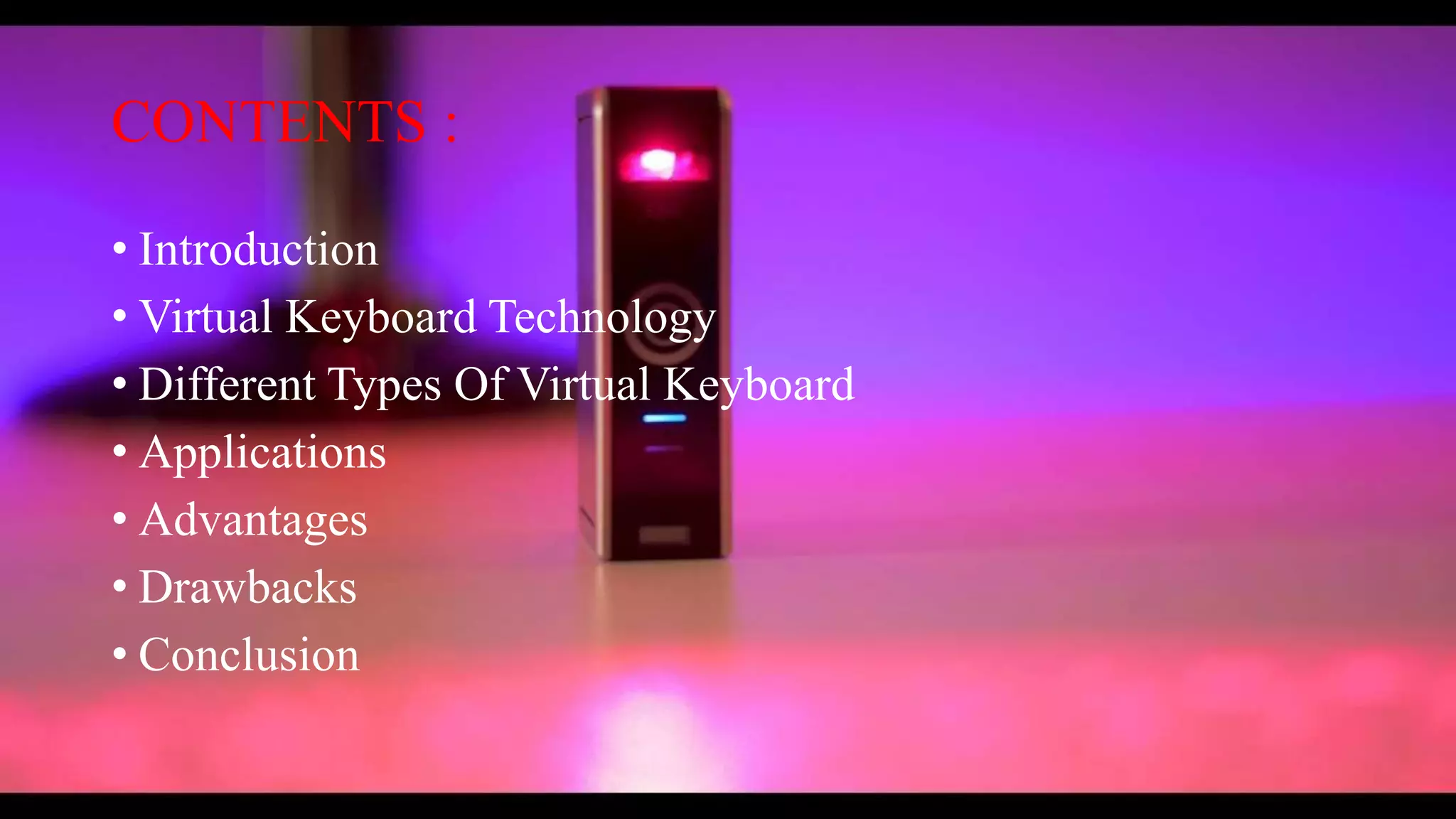 Ppt On Virtual Keyboard Pptx Computer Peripherals Computing