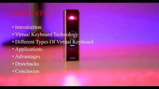 ppt on virtual keyboard | PPTX
