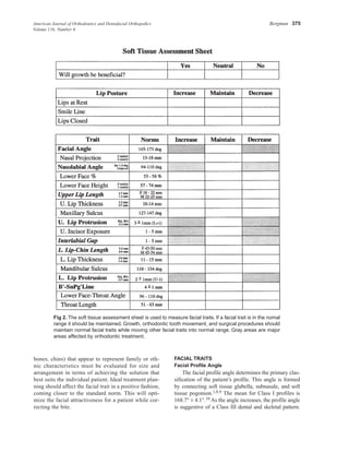 cephalometric soft tissue facial analysis | PDF