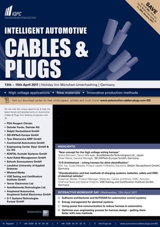 Intelligent Automotive Cables & Plugs | PDF