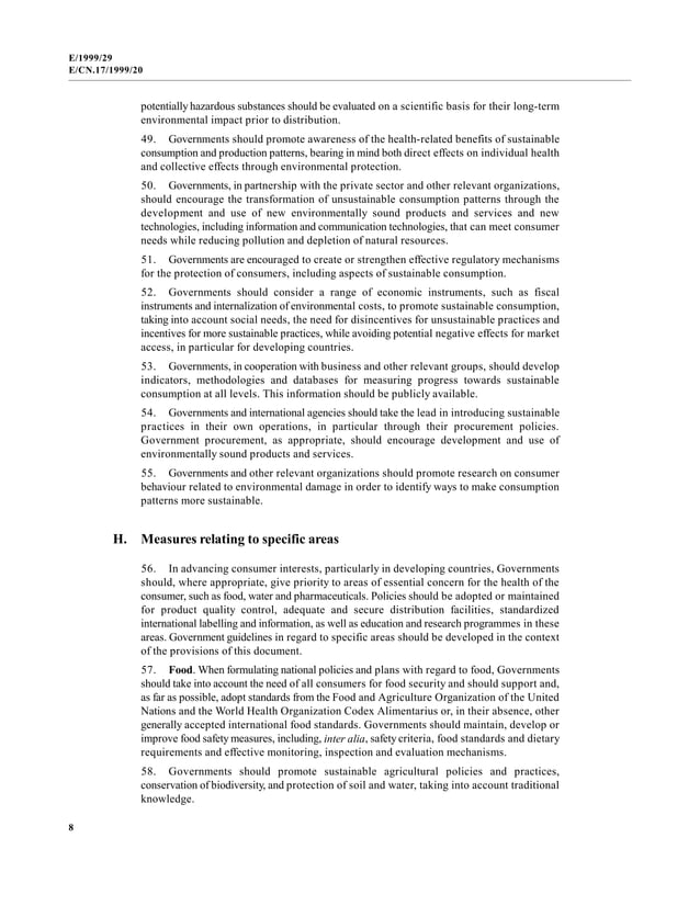 1999 7th Report - Commission on Sustainable Development (CSD) | PDF