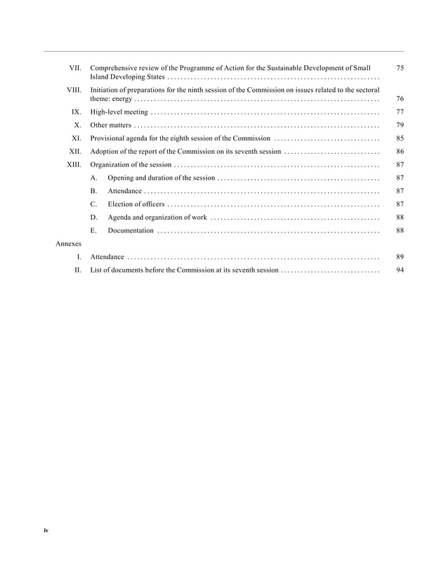 1999 7th Report - Commission on Sustainable Development (CSD) | PDF