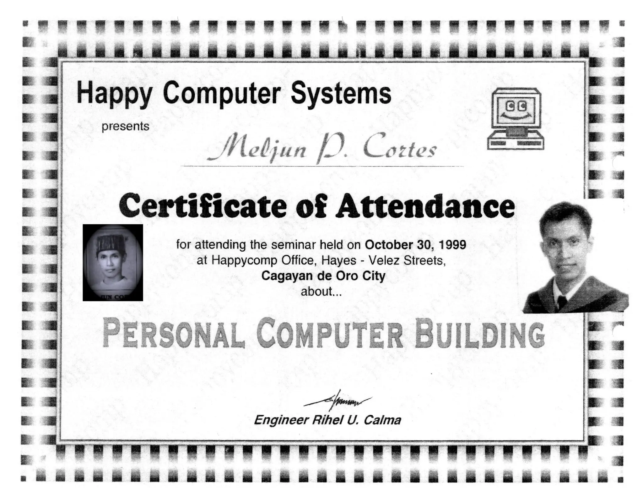 1999 Certificate Personal Computer Building | PDF