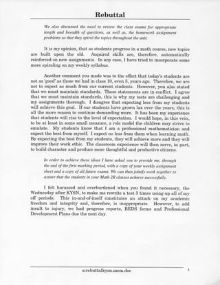 1999 Know Your School Night Rebuttal | PDF