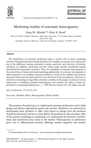 1999 marketing models of consumer jrnl of econ[1] | PDF