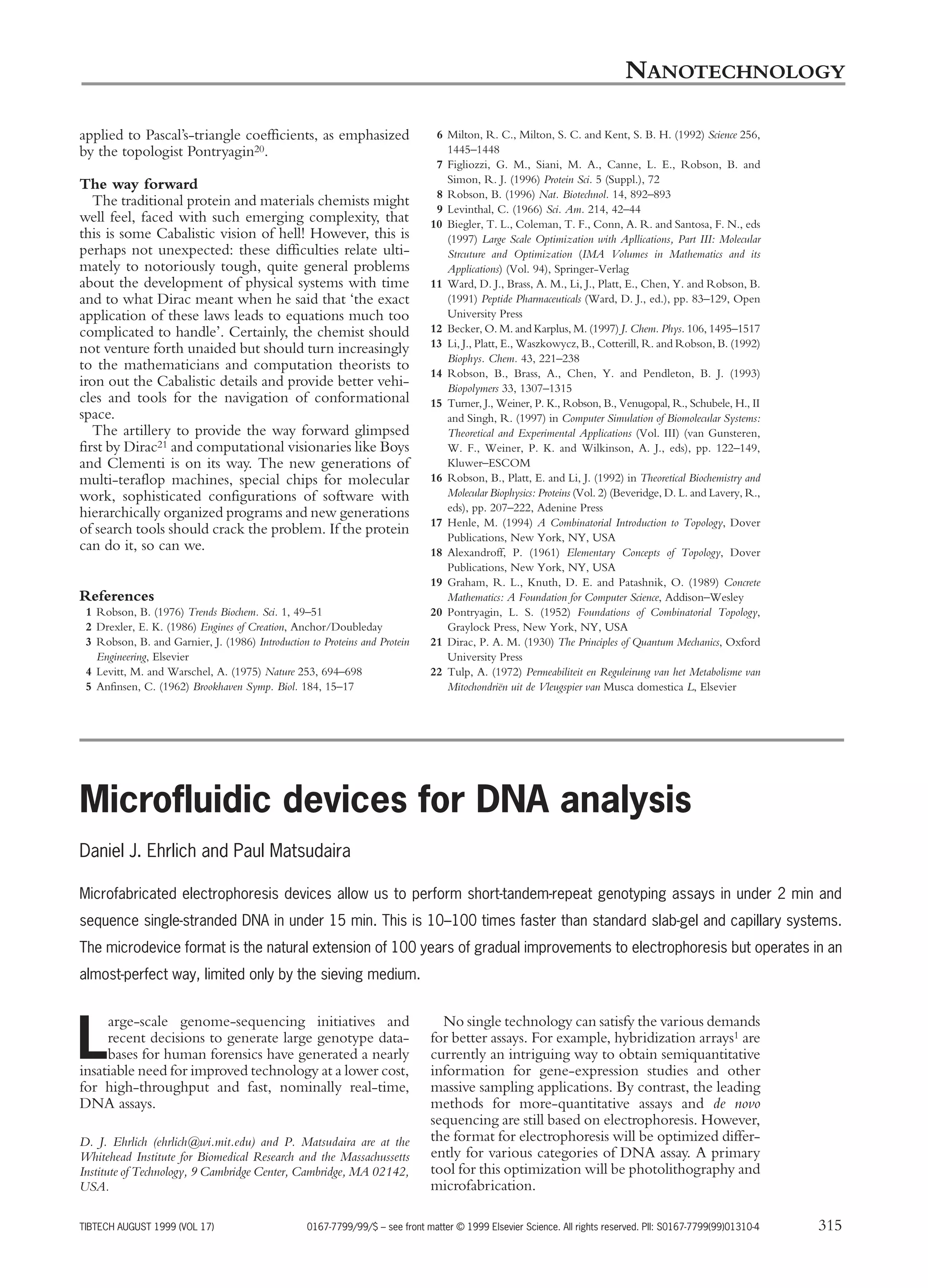 1999 microfluidic devices for dna analysis | PDF