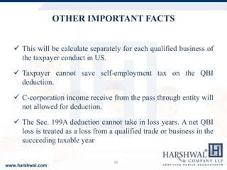 Qualified Business Income Deduction (Sec 199A) - HCLLP | PPTX