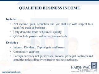 Qualified Business Income Deduction (Sec 199A) - HCLLP | PPTX