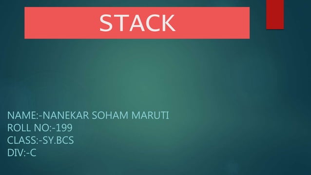 Project On Stack Data Structure Ppt 9405